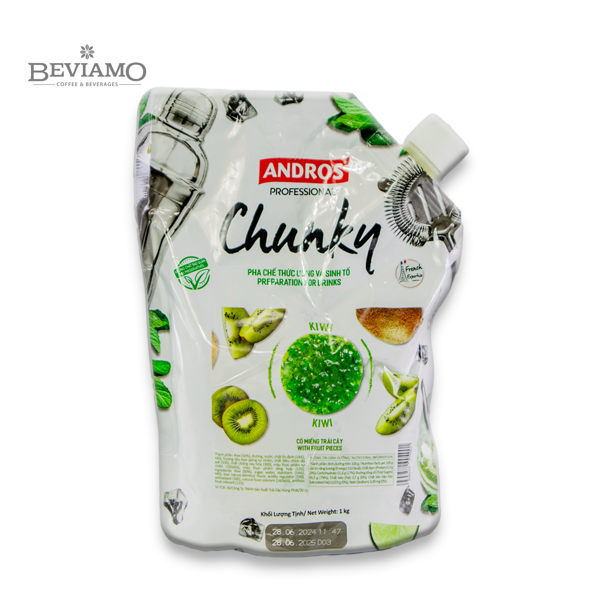 Andros Professional Kiwi Chunky 1kg – Beviamo